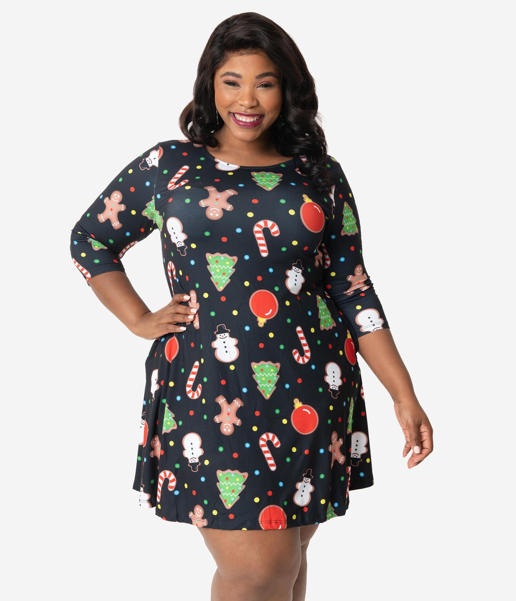 7+ Plus Size Ugly Christmas Sweaters & Kitschy Outfits - The Huntswoman