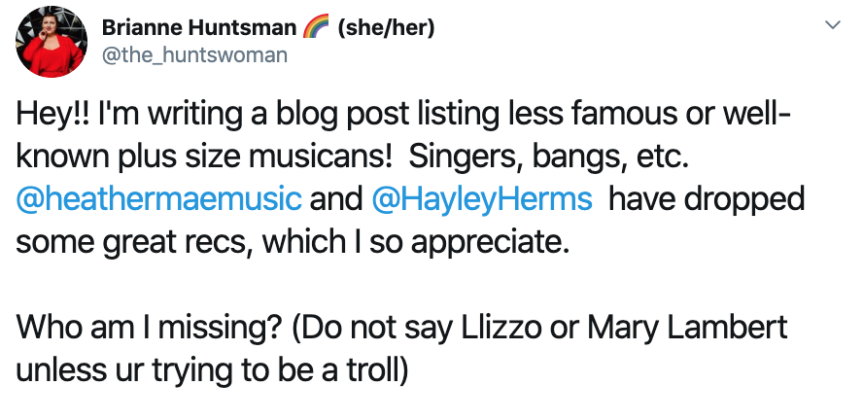 Love Lizzo? 13+ Plus Size Singers You Need to Know! - The Huntswoman