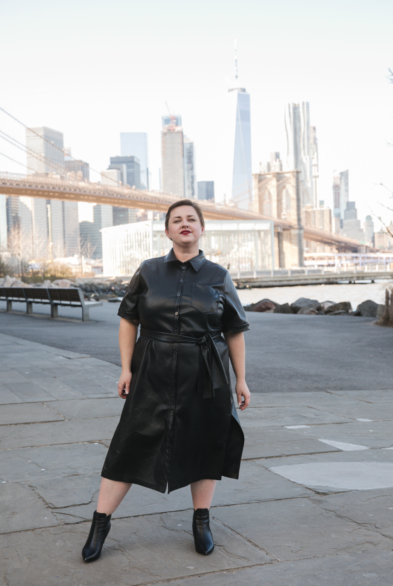 Faux Leather Plus Size Look Book with Eloquii - The Huntswoman
