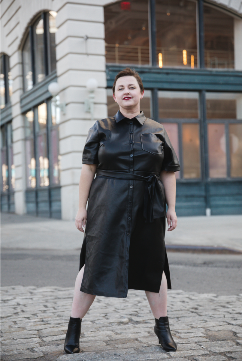Faux Leather Plus Size Look Book with Eloquii - The Huntswoman
