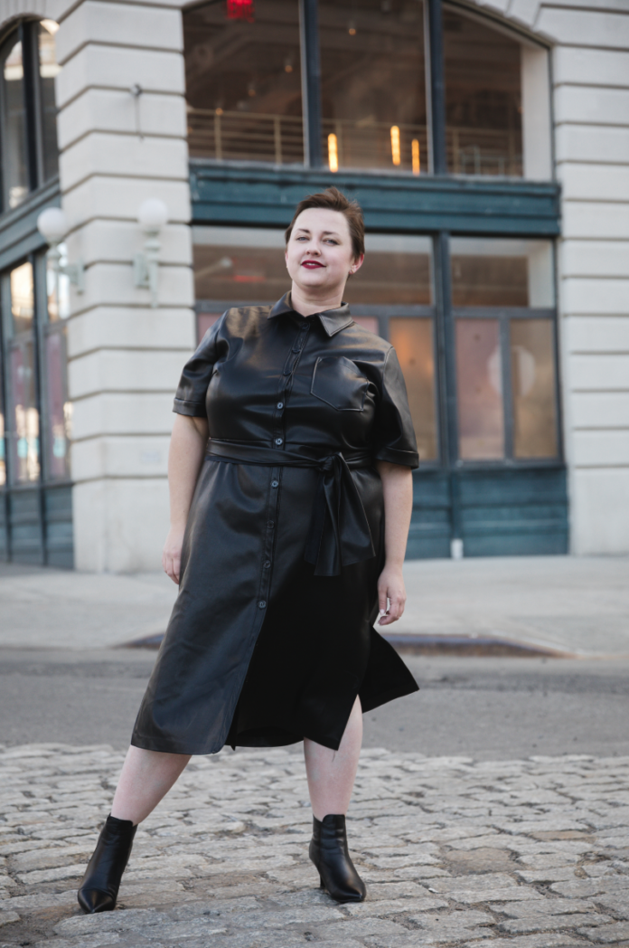 Faux Leather Plus Size Look Book with Eloquii - The Huntswoman