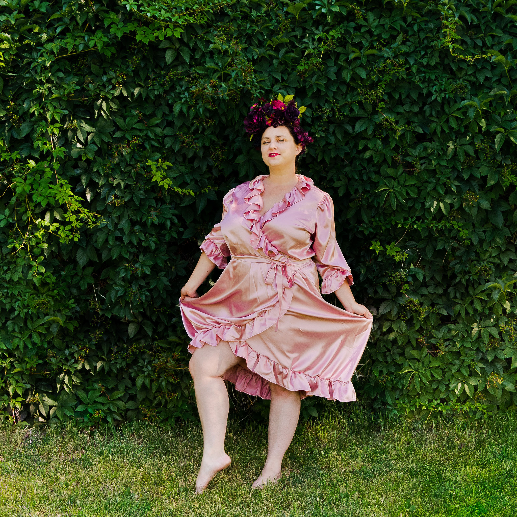 Floral Crown Photoshoot - Sustainable Plus Size Fashion Editorial - The ...