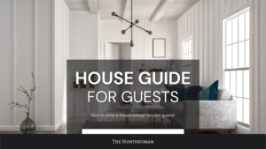 How to Write a House Manual for Guests || Template Guide for My ...