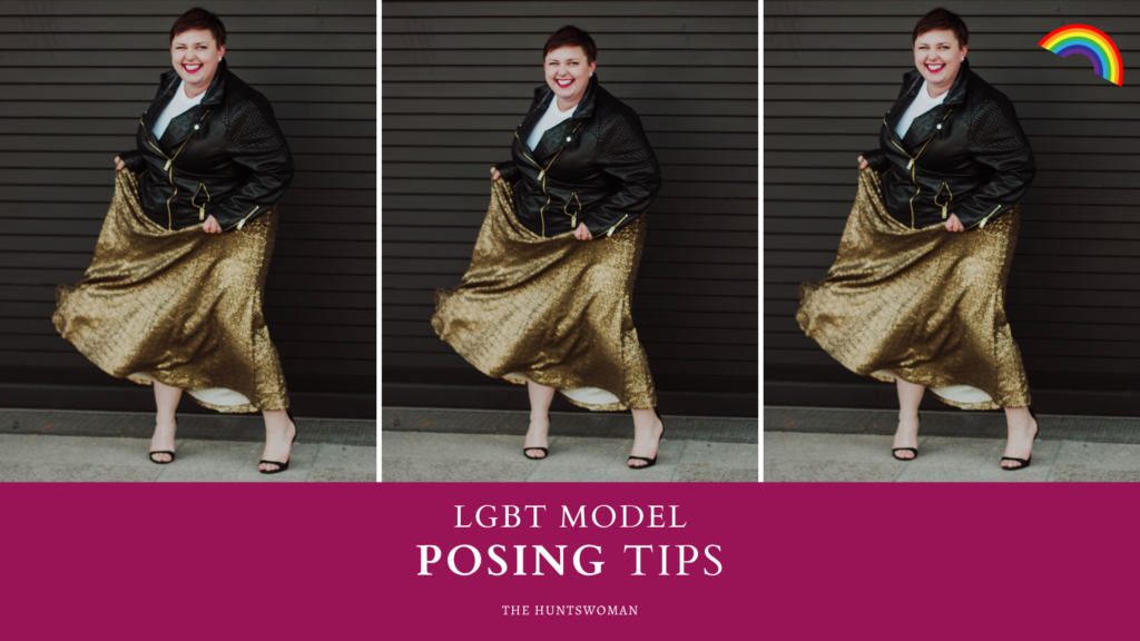 LGBT Fashion Model Photoshoot - Leather Jacket & Sequin Skirt || Plus ...