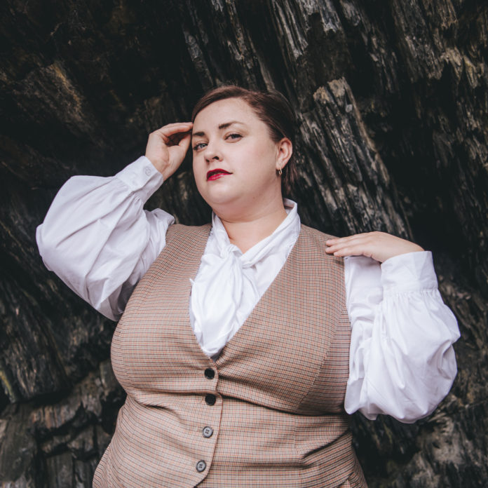 Fall Plus Size 3 Piece Suit With A Vest Photoshoot And My Review Eloquii Suiting The Huntswoman