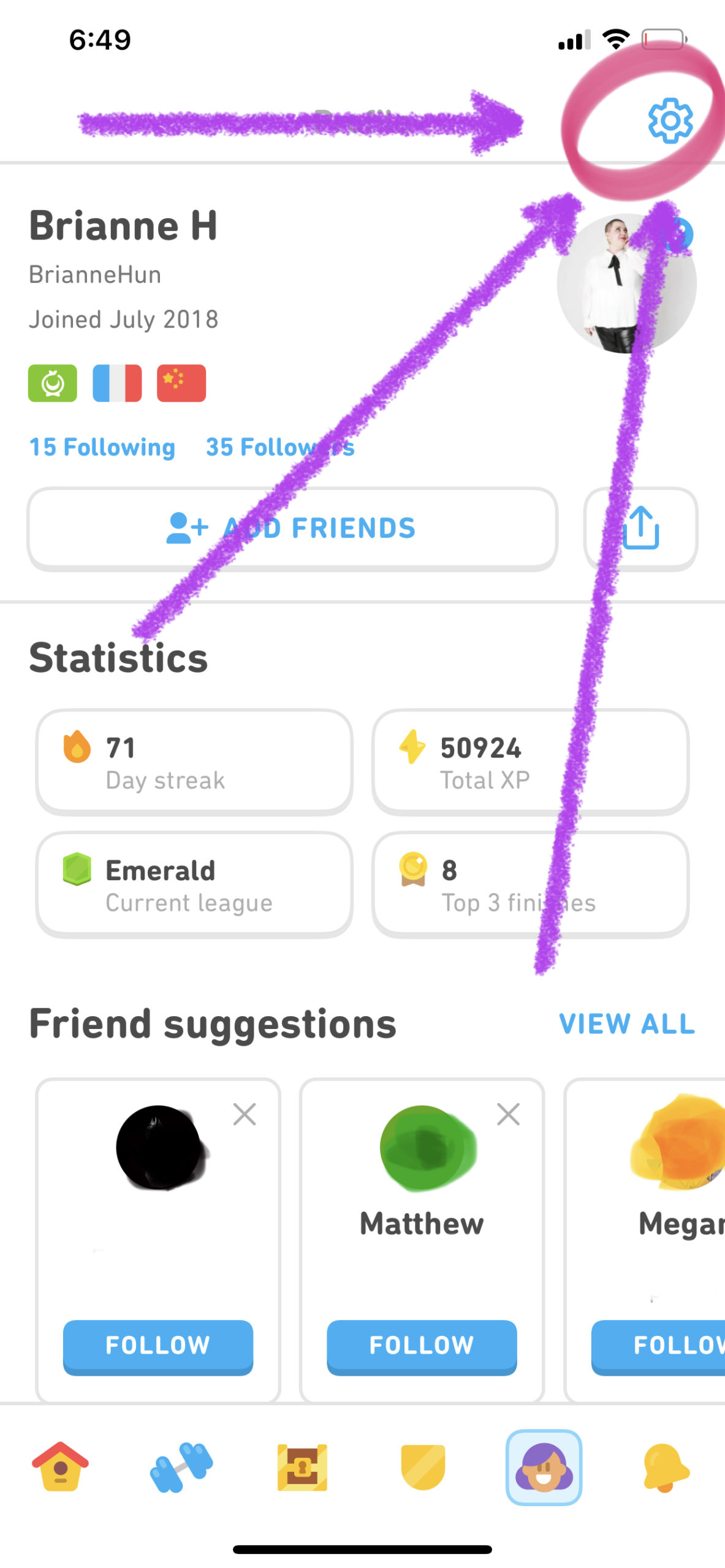 Change Daily Goal on Duolingo - Steps in 2023 - The Huntswoman